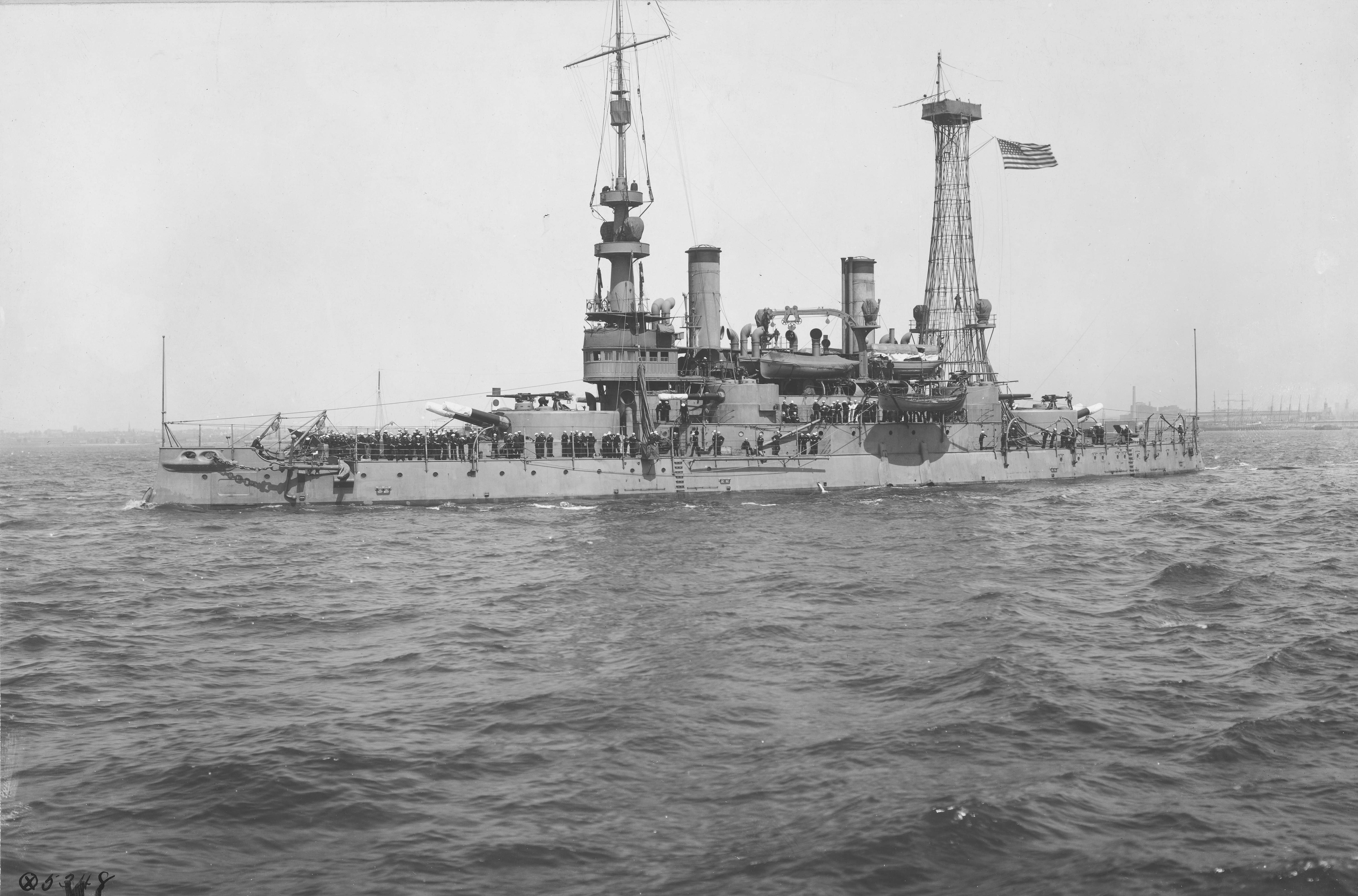 Battleship Photo Index BB-2 USS MASSACHUSETTS