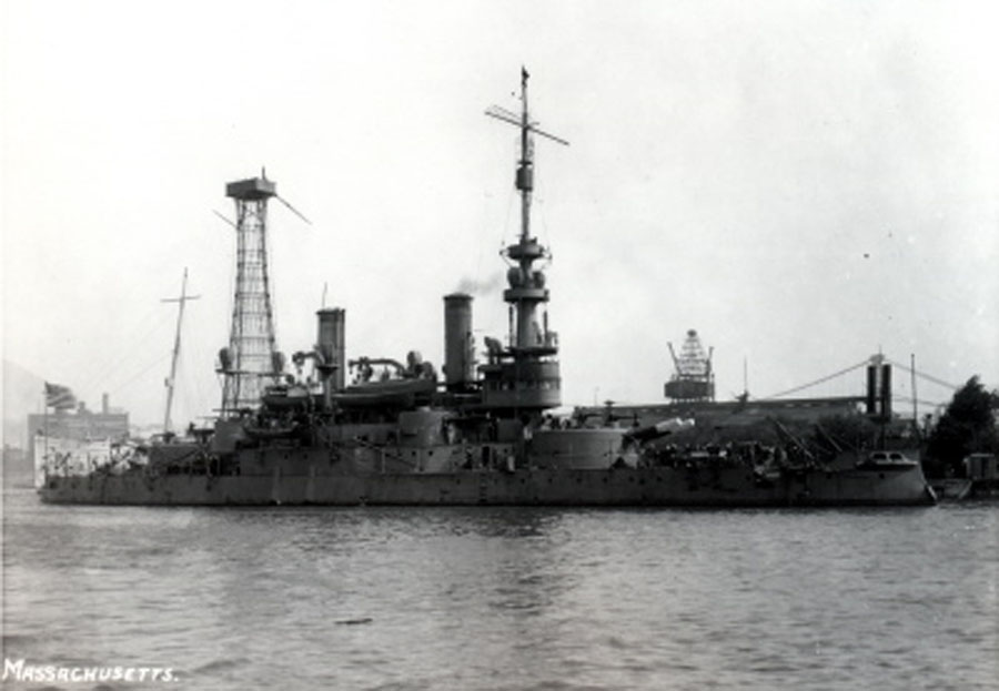 Battleship Photo Index BB-2 USS MASSACHUSETTS