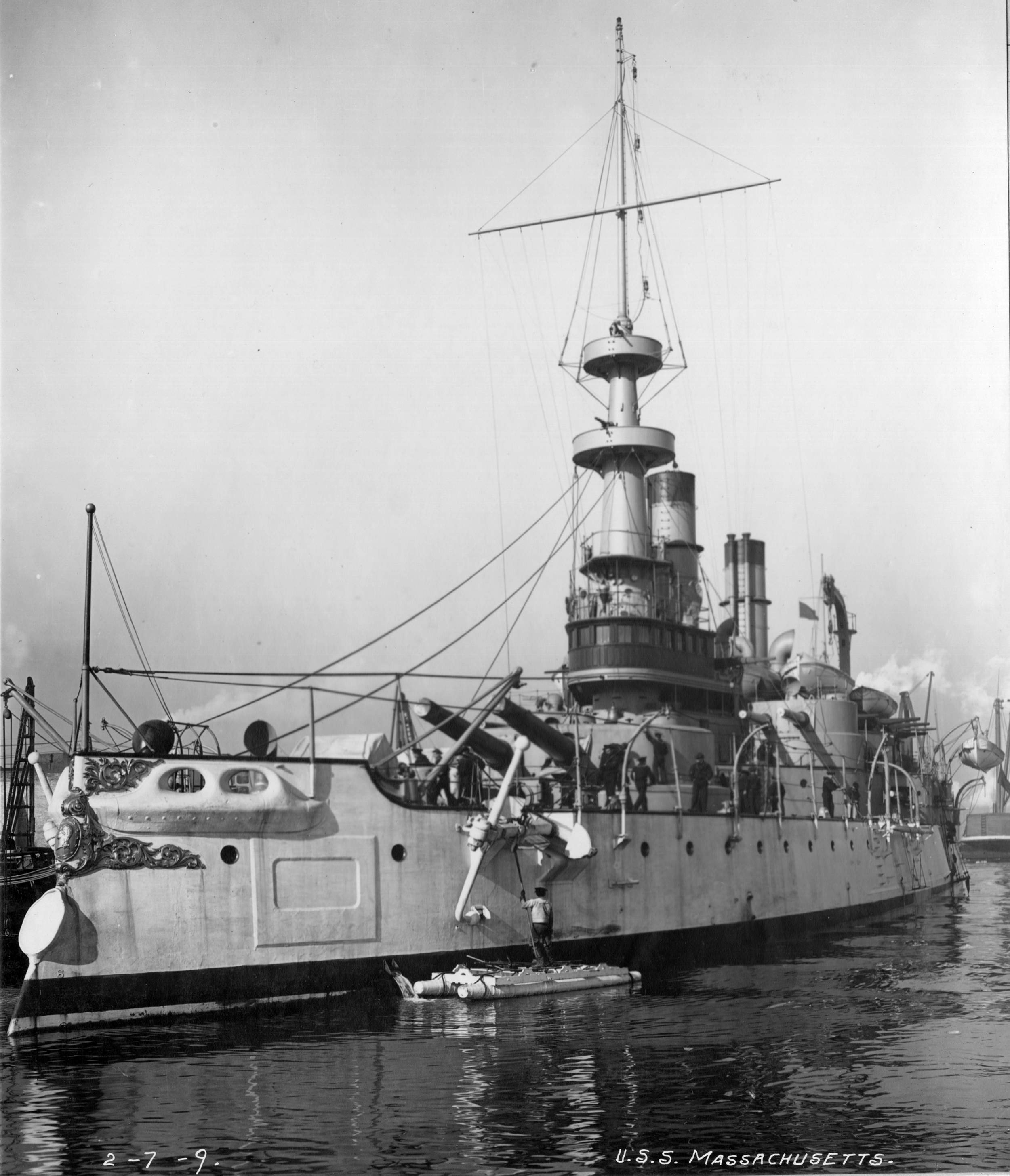 Battleship Photo Index BB-2 USS MASSACHUSETTS