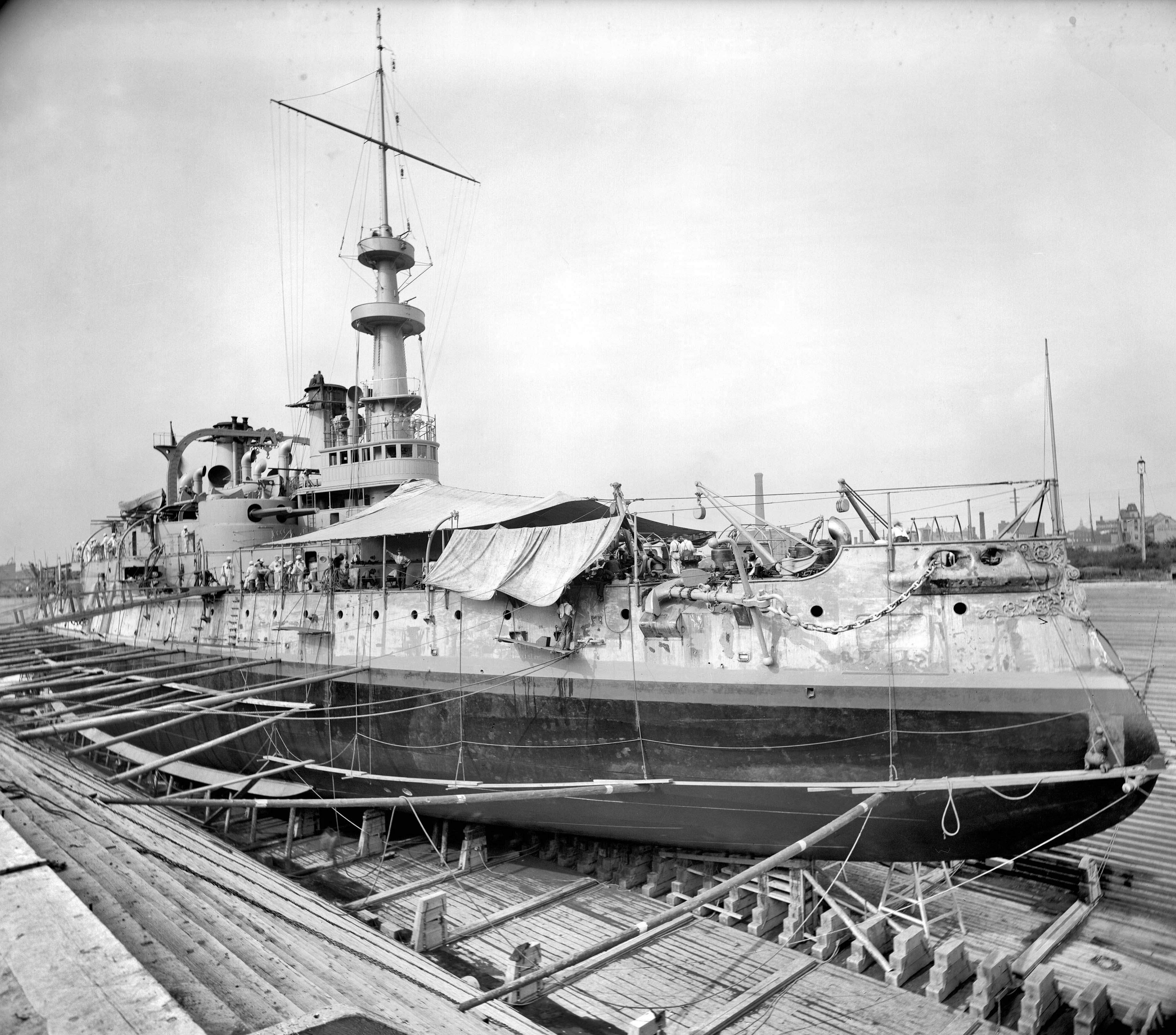 Battleship Photo Index BB-2 USS MASSACHUSETTS