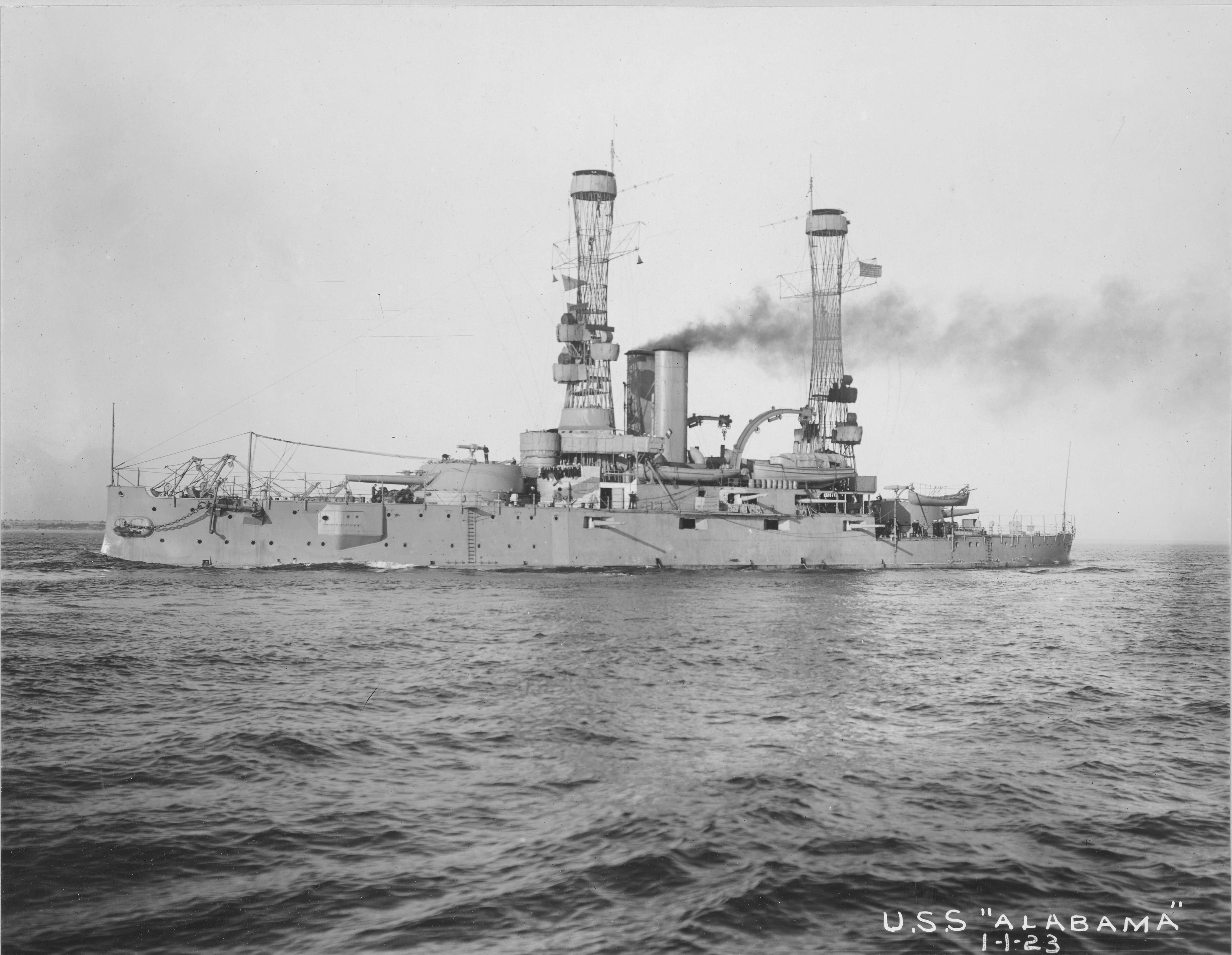Battleship Photo Index BB-8 USS ALABAMA