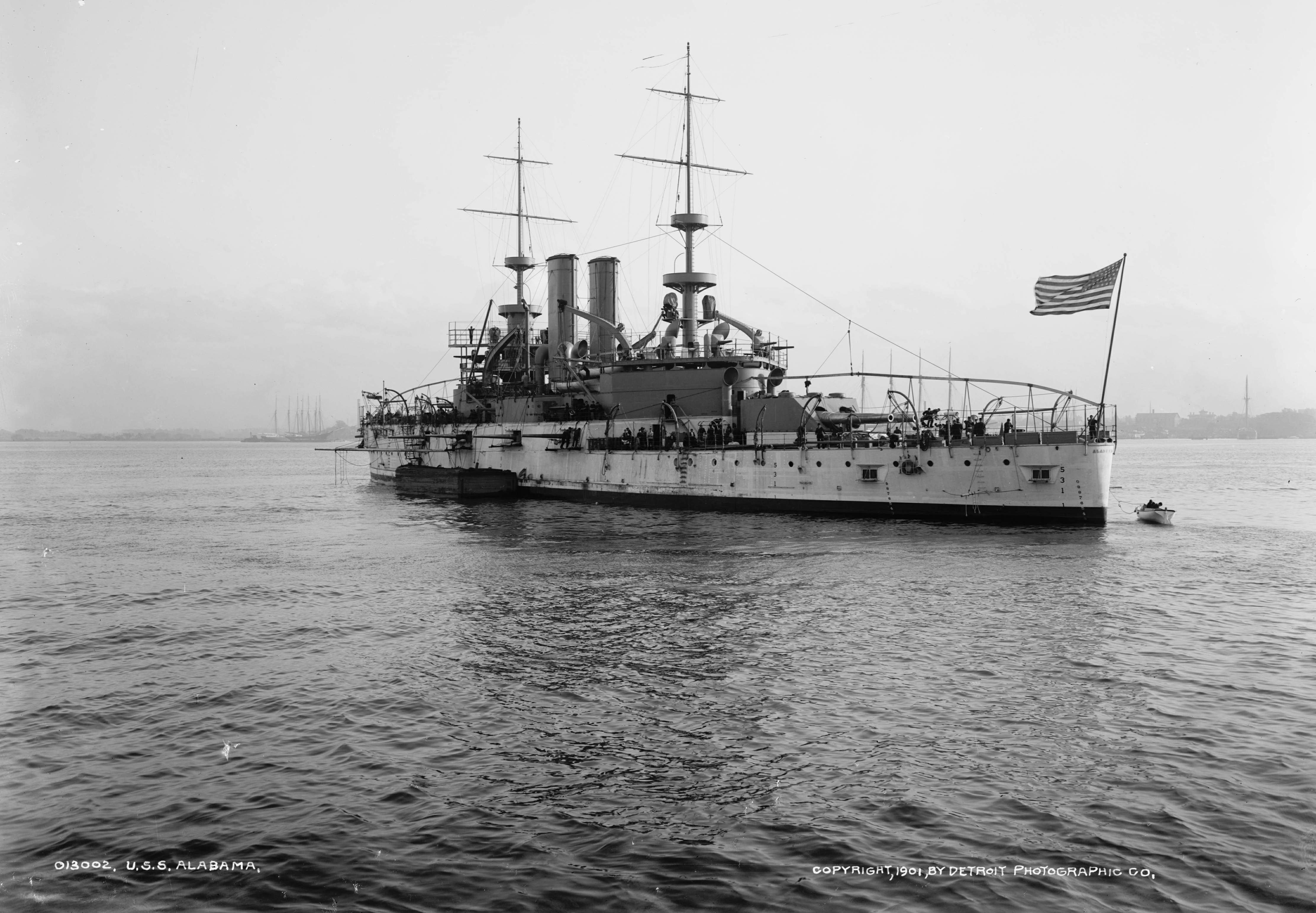 Battleship Photo Index BB-8 USS ALABAMA